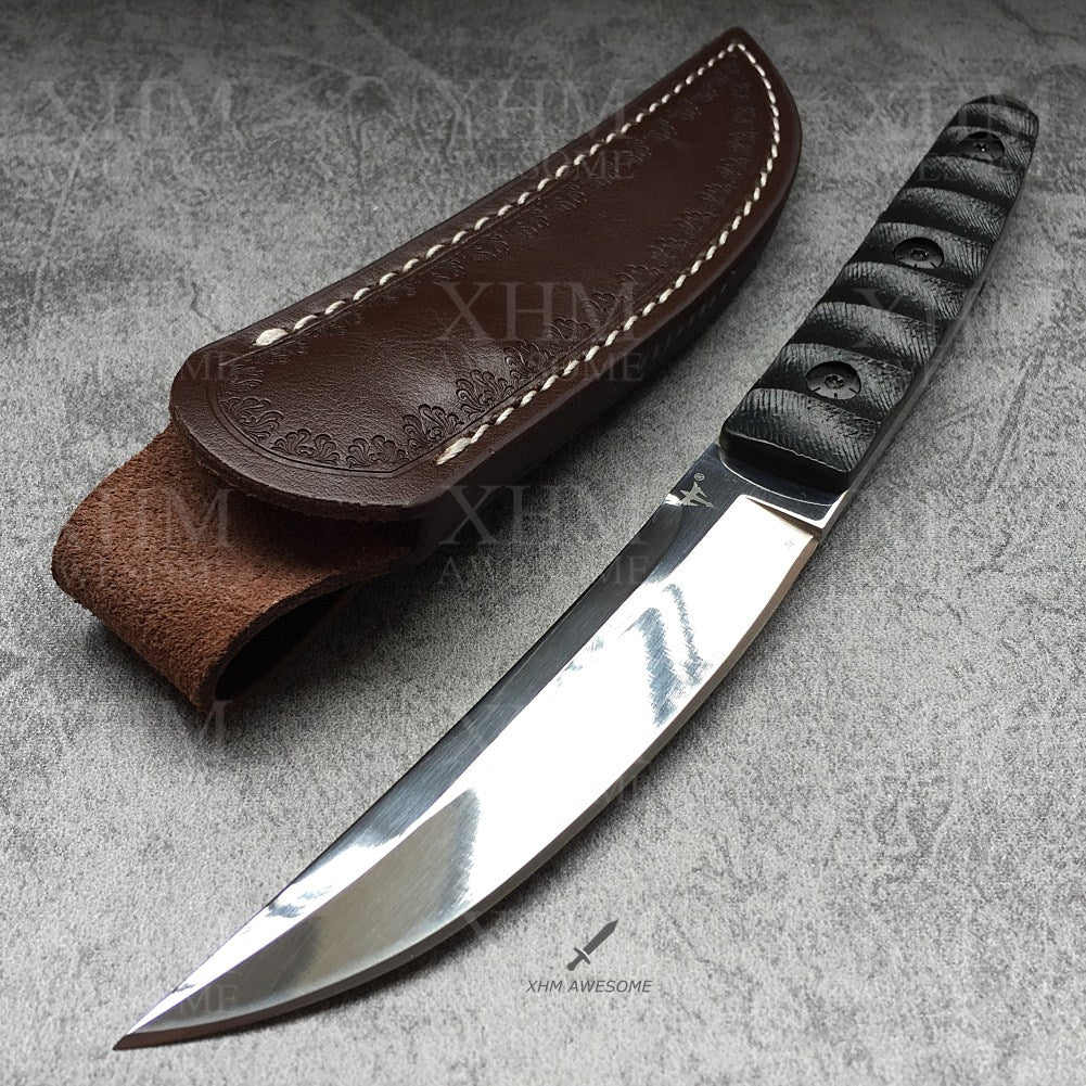 XHM 24.5CM Fixed Blade Knife Tactical Tanto Hunting Camping Bayonet Bo ...